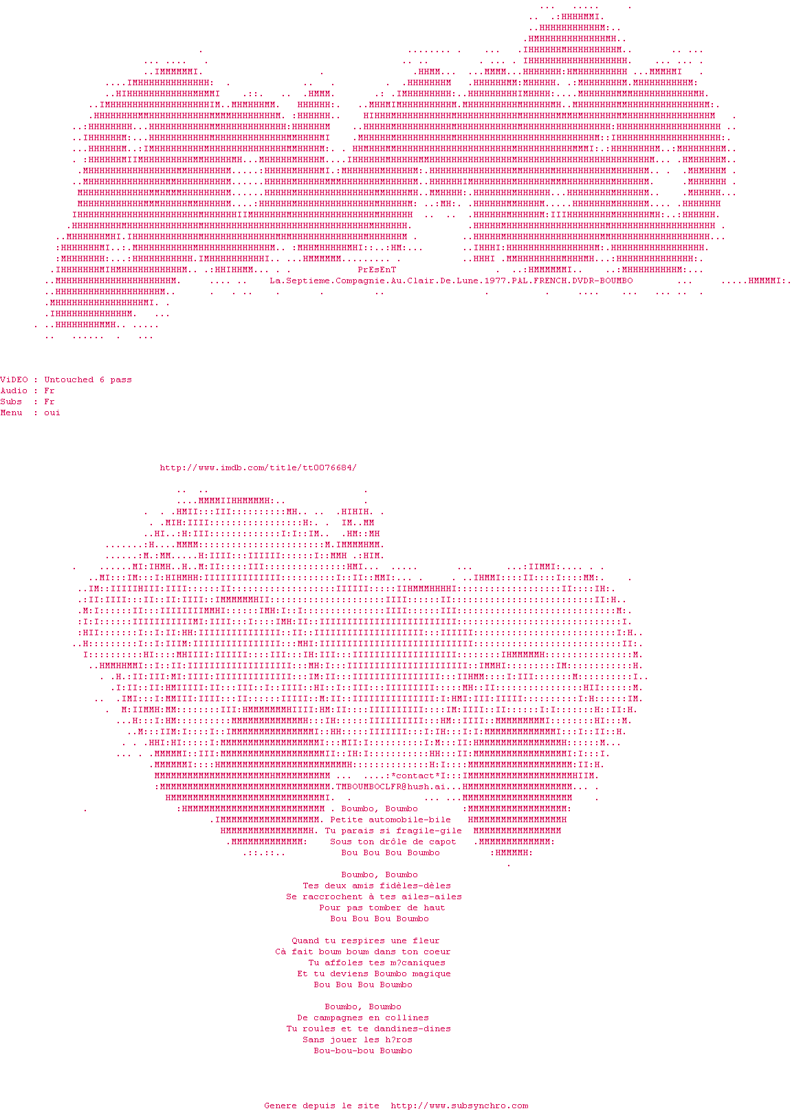 Téléchargez les sous-titres de la release « La.Septieme.Compagnie.Au ...
